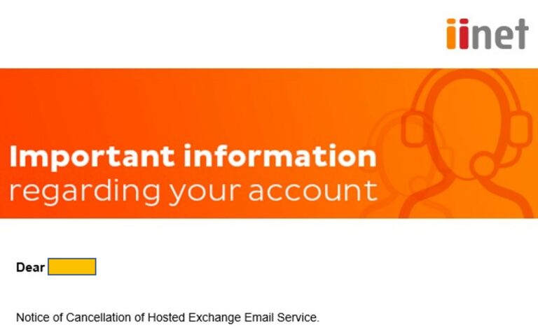 Your iiNet Hosted Emails getting Cancelled? - Click here